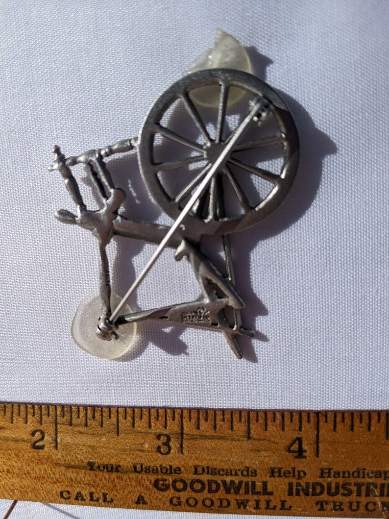 Spinning Wheel Pin by Procreations - Etsy