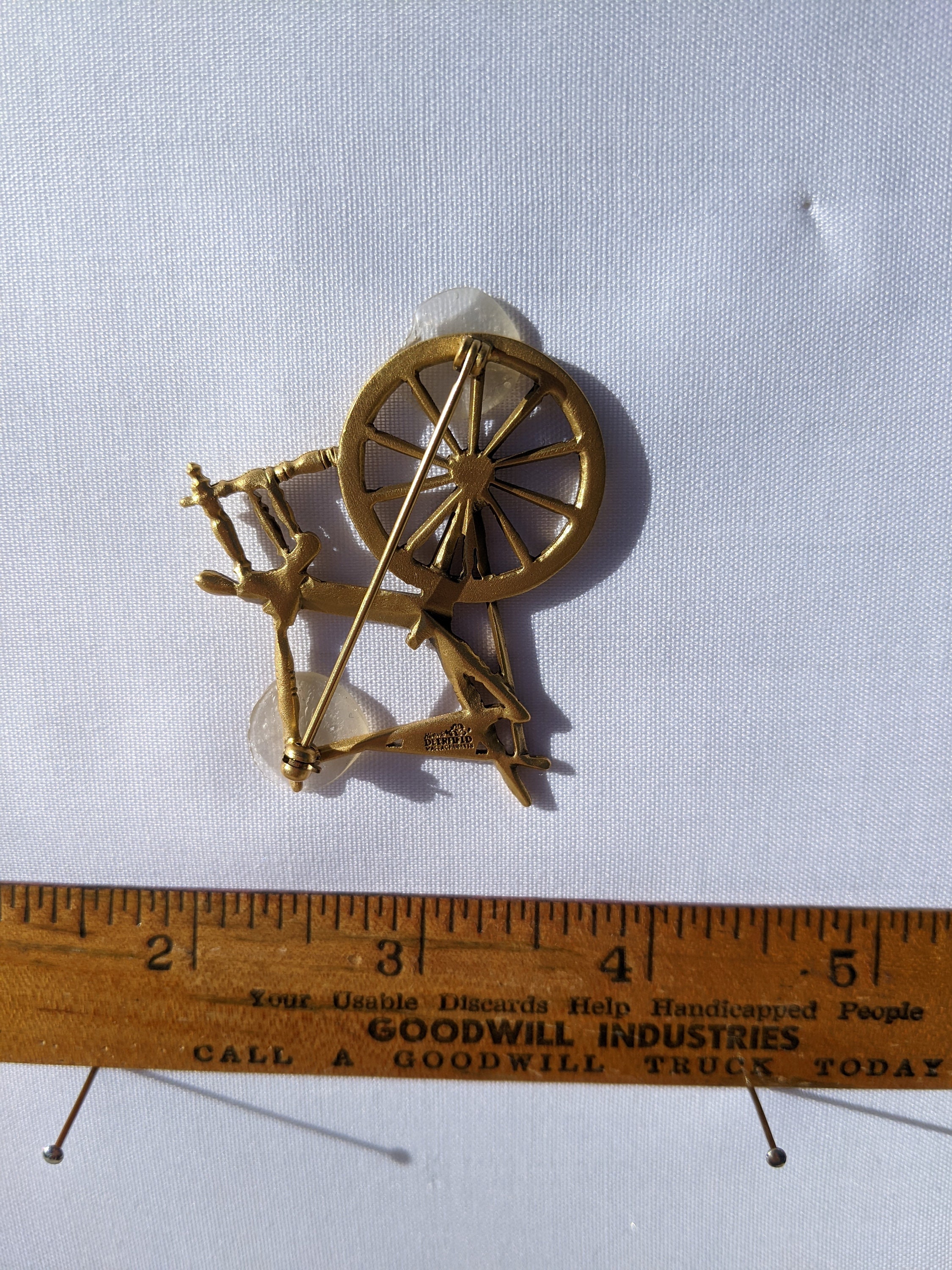 Spinning Wheel Pin by Procreations - Etsy