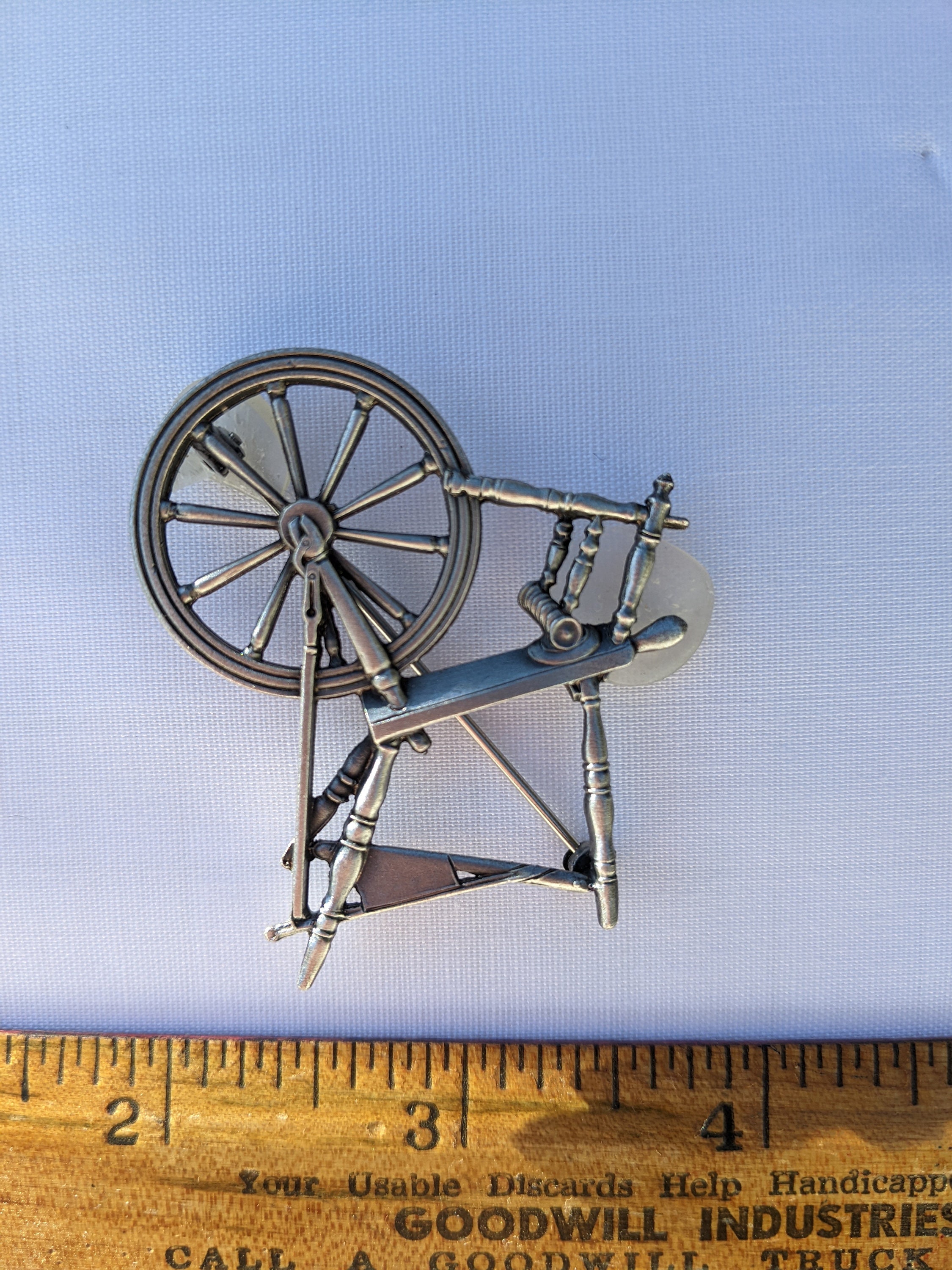 Spinning Wheel Pin by Procreations - Etsy