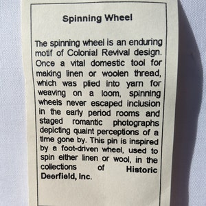 Spinning Wheel Pin by Procreations - Etsy