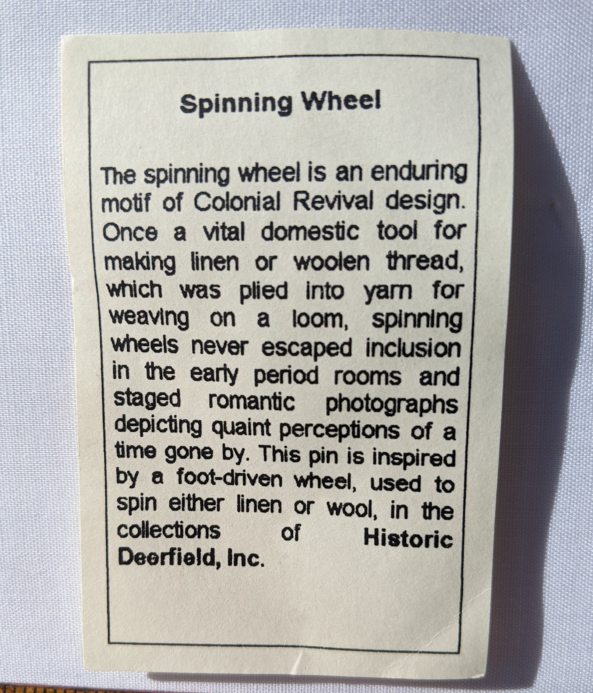 Spinning Wheel Pin by Procreations - Etsy
