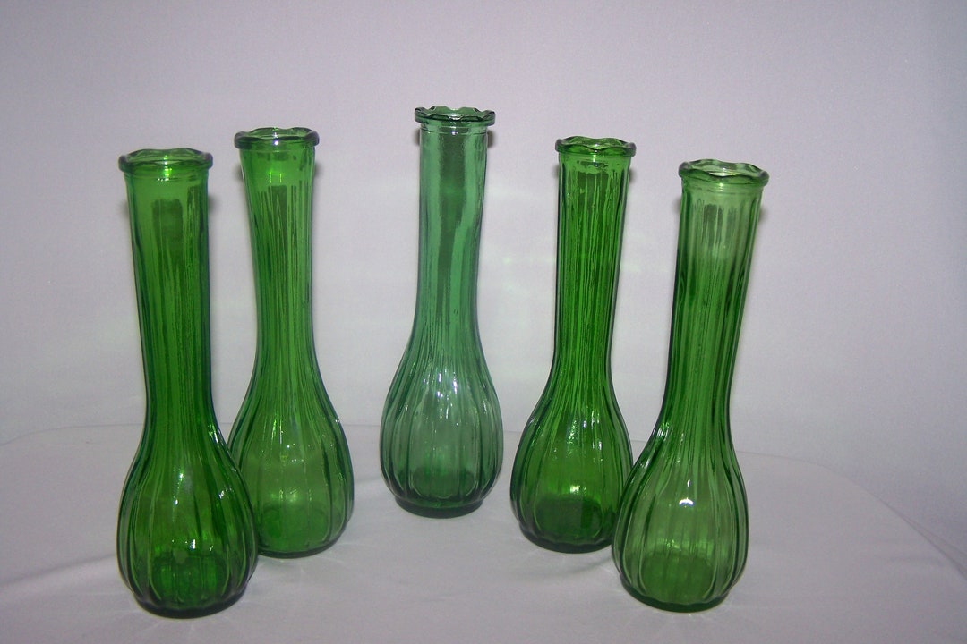 Green Bud Vases. - Etsy