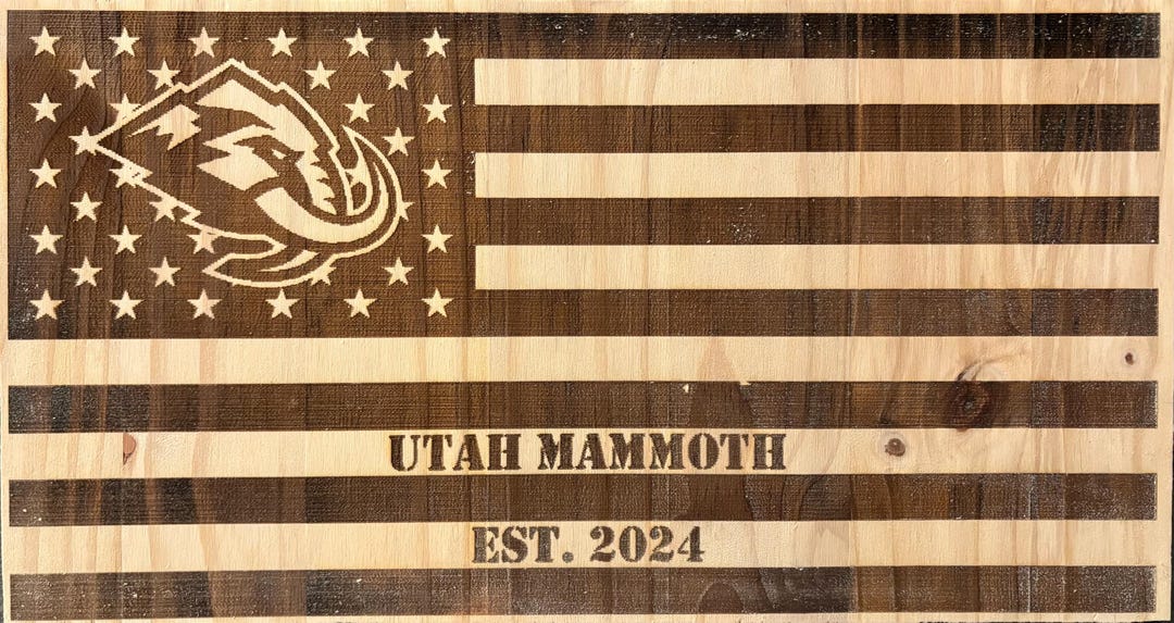 Custom Wood-burned NHL Team Flag | Personalized Hockey Fan & Game Room ...
