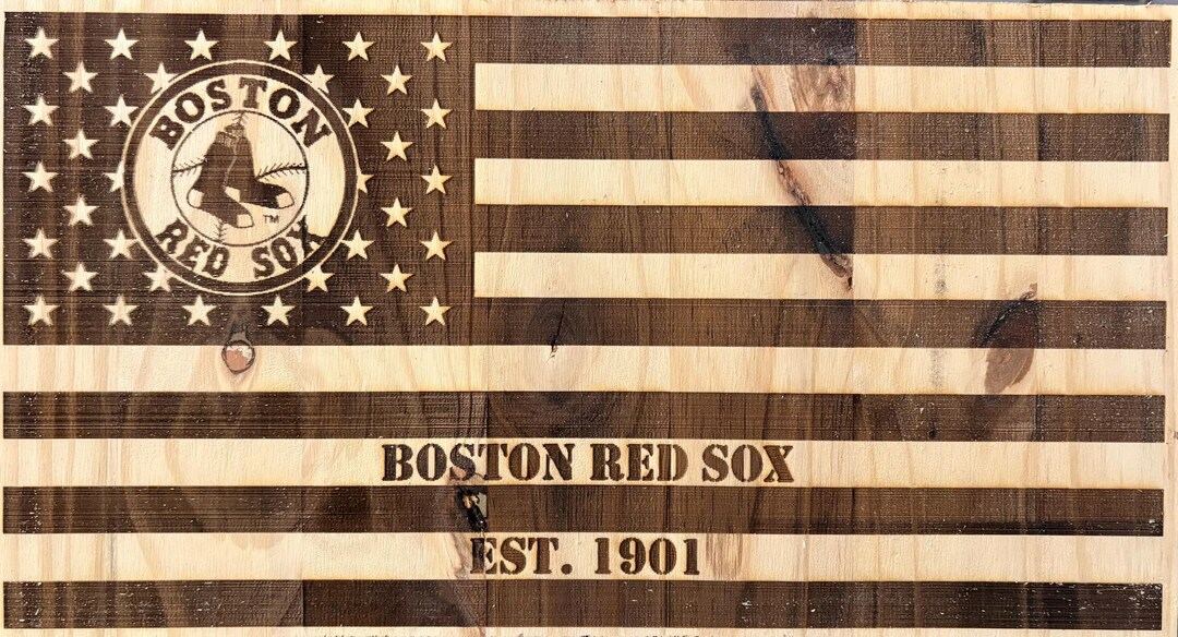 Custom Wood-burned MLB Team Flag | Personalized Baseball Fan & Game ...