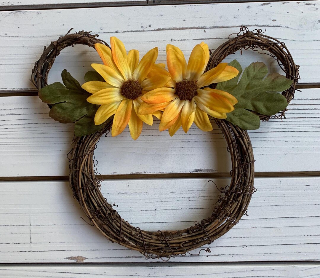 Mini Disney Fall Wreath Mini Disney Autumn Wreath Mini Disney Floral ...