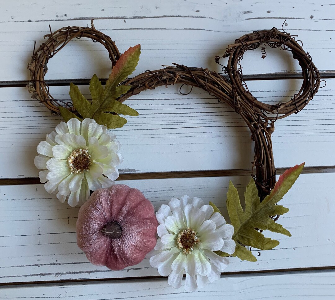 Mini Disney Velvet Pumpkin Wreath Mini Disney Fall Wreath - Etsy