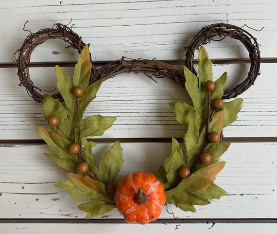 Mini Disney Fall Wreath Mini Disney Pumpkin Wreath Mini - Etsy