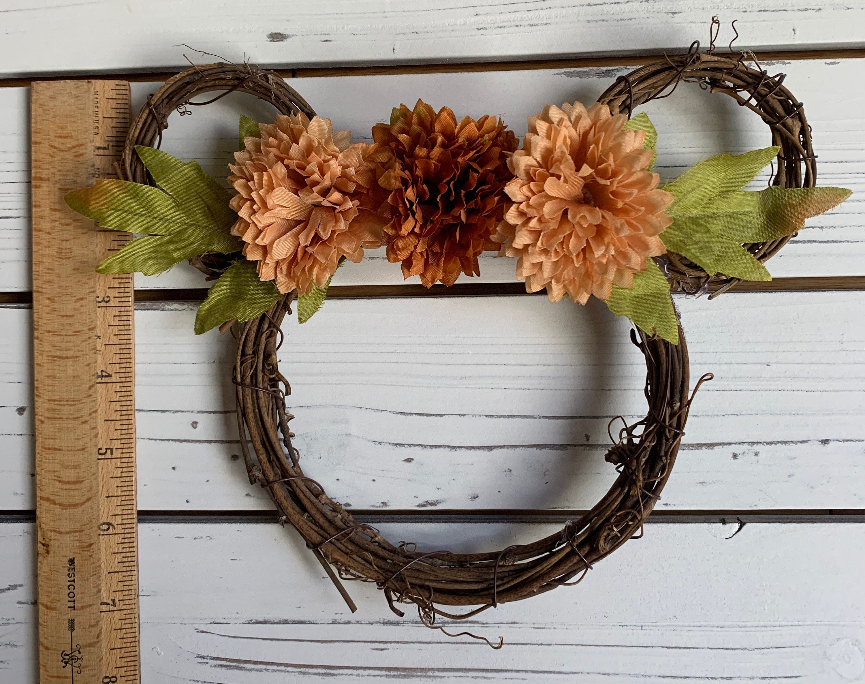 Mini Disney Fall Wreath| Mini Disney Autumn Wreath| Mini Disney Floral ...