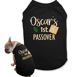 Passover Dog Clothes, Dog's First Passover Matzoh Dog Apparel Outfit ...