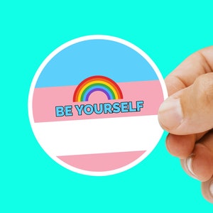 Trans Sticker, Transgender LGBTQ Sticker, Pride Month Laptop Sticker ...