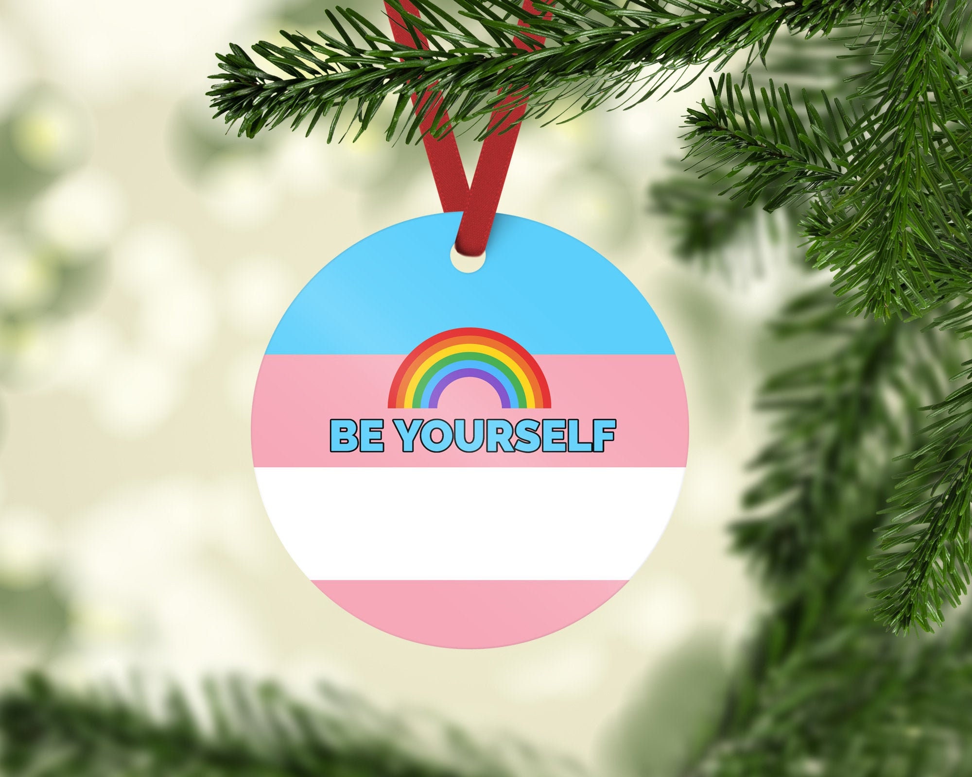 LGBT Ornament Transgender Pride Flag Gay Ornament Gift | Etsy