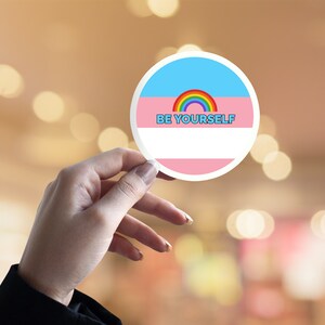 Trans Sticker, Transgender LGBTQ Sticker, Pride Month Laptop Sticker ...