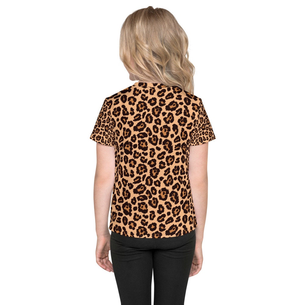 Leopard Kids Costume Halloween Shirt, Print Trick or Treat Shirt ...