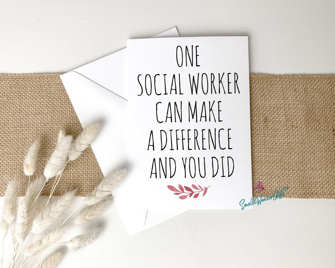 Social Worker Card, School Social Worker Card, BSW Social Worker Gift ...