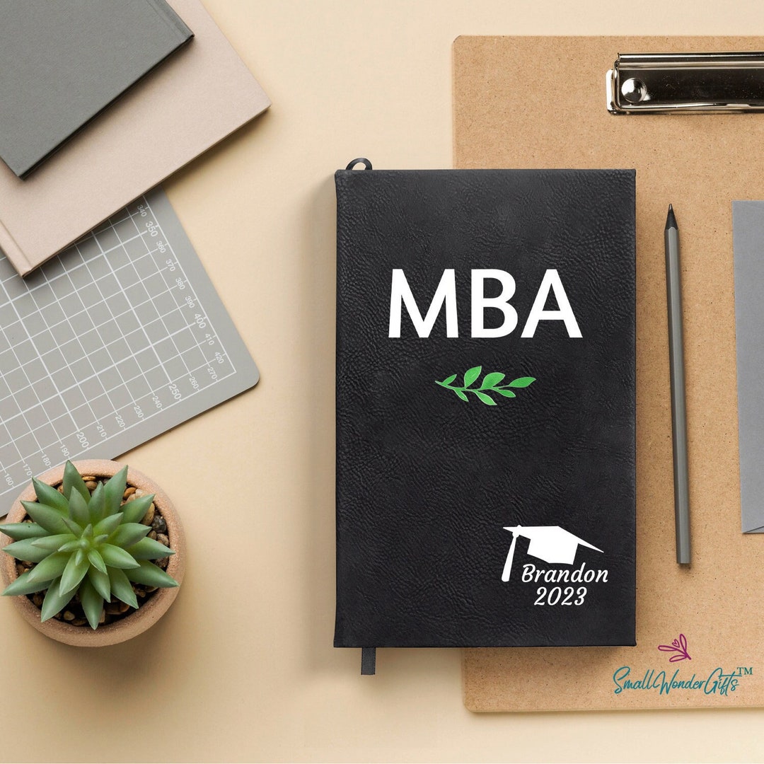 Personalized MBA Graduation Vegan Leather Journal, Master of Business ...