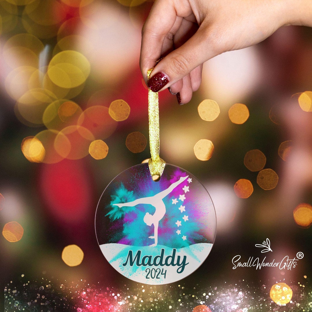 Gymnastics Ornament, Personalized Gymnast Ornament, Gymnastics Girl ...