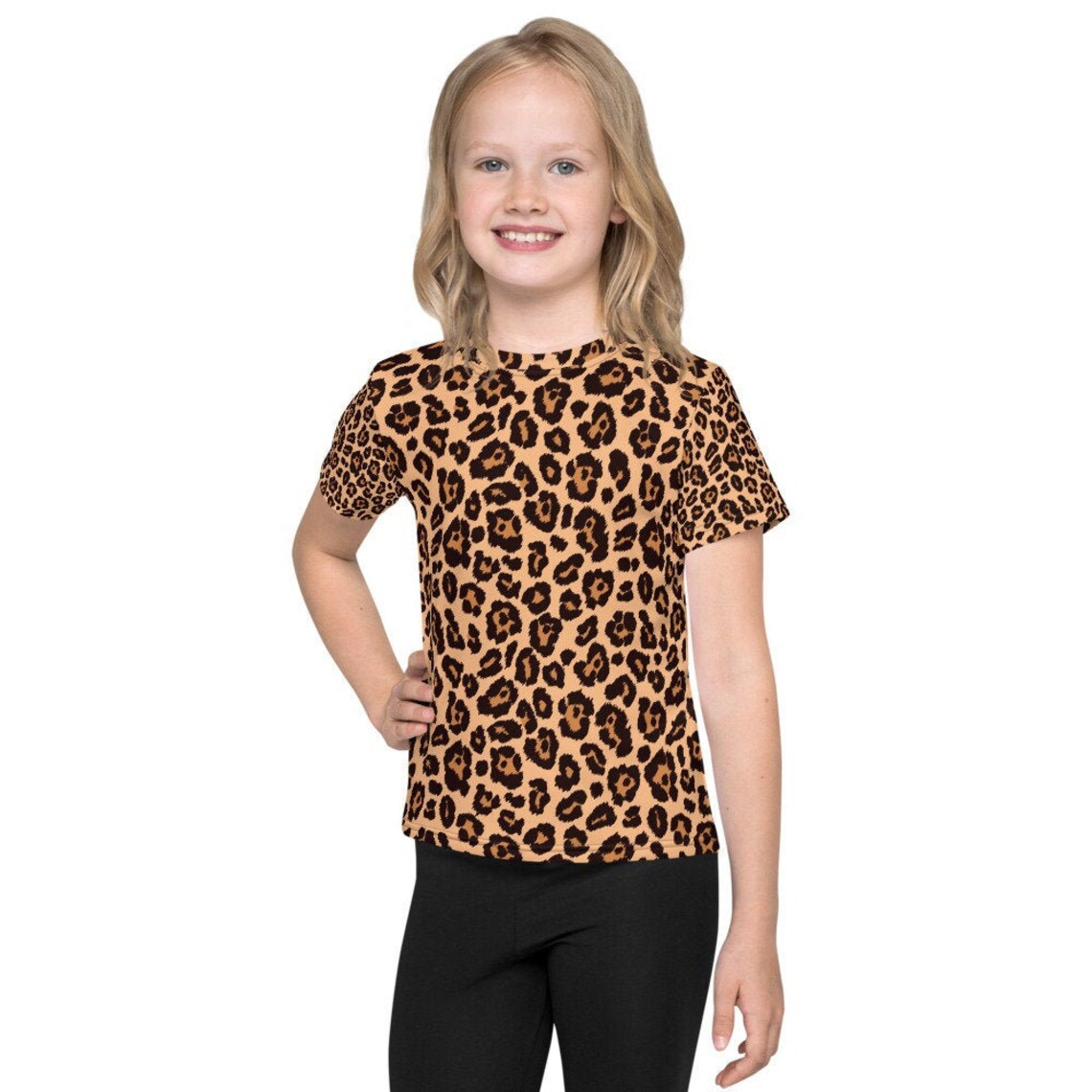 Leopard Kids Costume Halloween Shirt, Print Trick or Treat Shirt ...