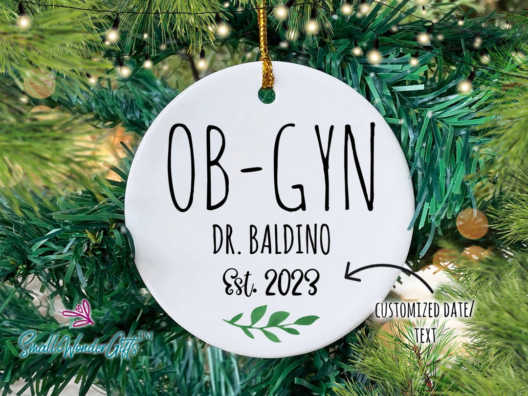 Personalized OBGYN Christmas Ornament, Obgyn Gifts, New Gynecologist ...
