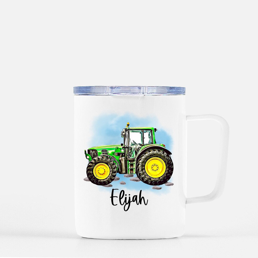 Tractor Mug, Farmer Tractor Cup, Kids Mug With Lid, Tractor Insulated ...