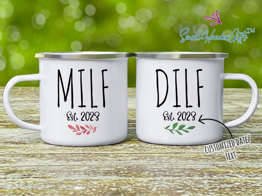 Milf & Dilf Minimalist Mugs, Expecting Parents Gift, Milf Mug, Push ...