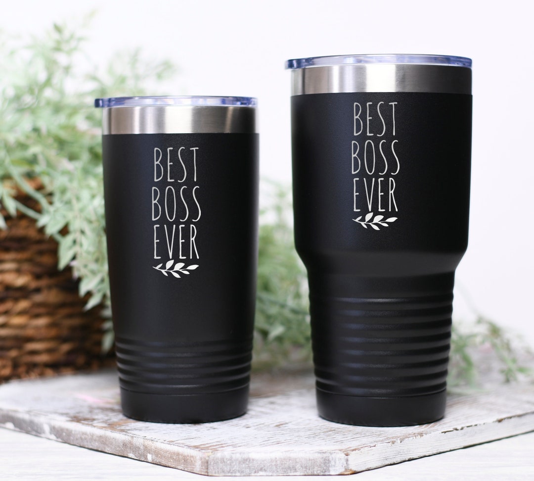 Engraved Tumbler Best Boss Ever Gift, Worlds Best Boss Mug Gift, Custom ...