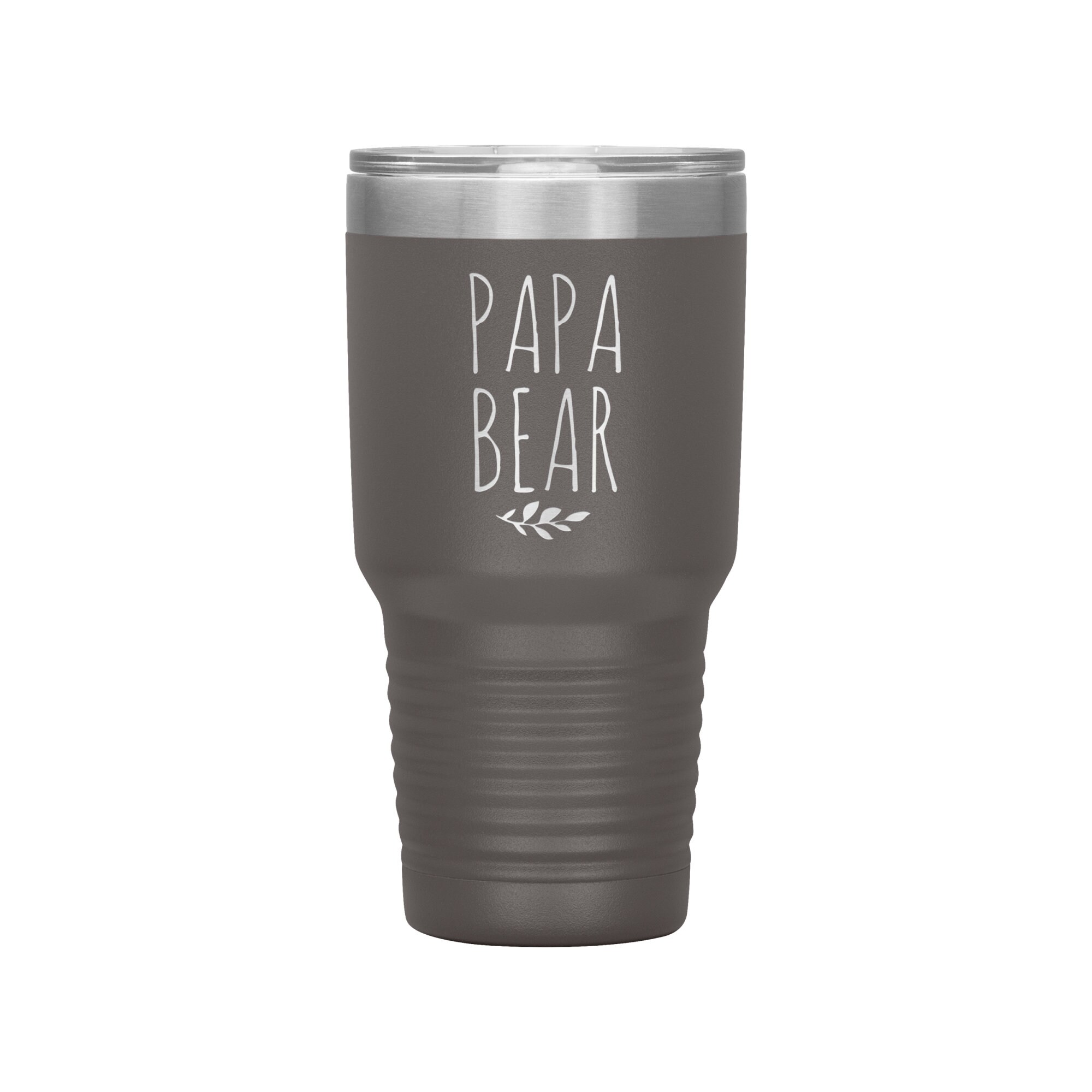 Engraved Papa Bear Mug Papa Bear Tumbler New Dad Gift Box | Etsy