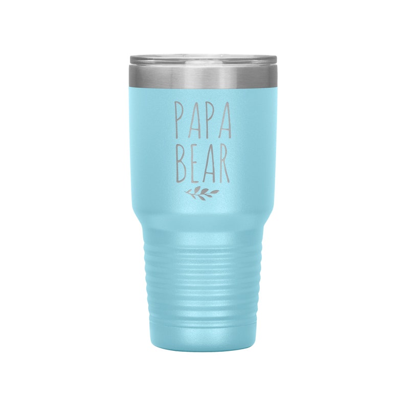 Engraved Papa Bear Mug Papa Bear Tumbler New Dad Gift Box | Etsy