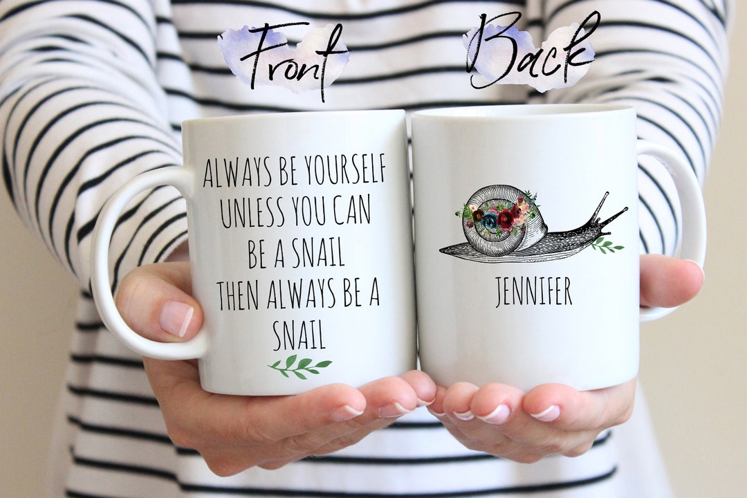 Snail Mug, Snail Gift, Personalized Boho Coffee Mug, Snail Pet Mom Gift ...