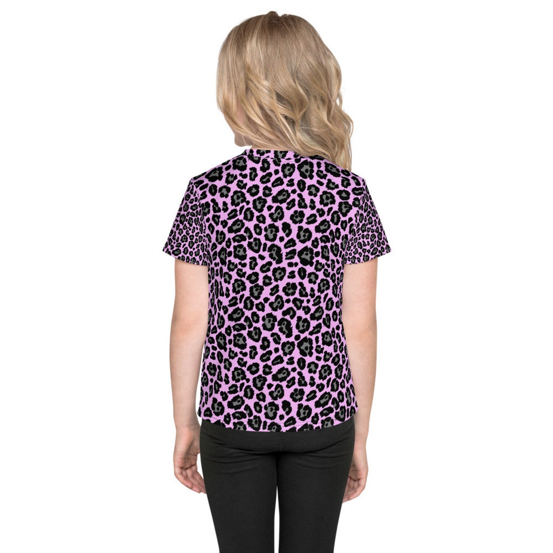 Pink Leopard Girls Costume Halloween Shirt Print Trick or - Etsy