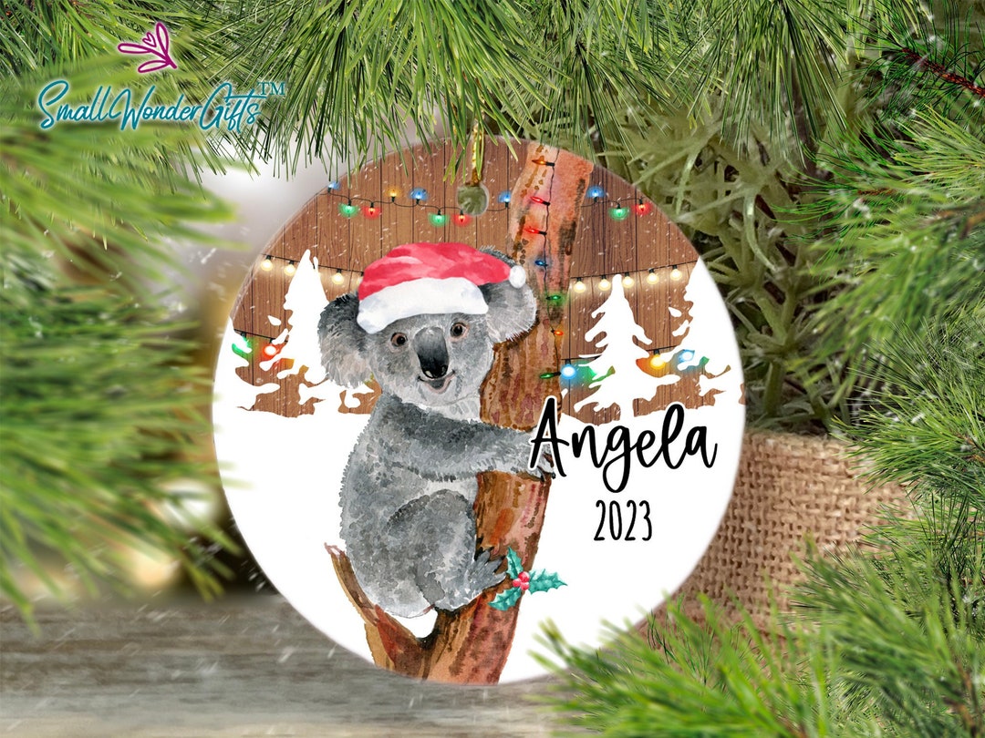 Koala Ornament, Personalized Koala Keepsake Ornament, Koala Australian ...