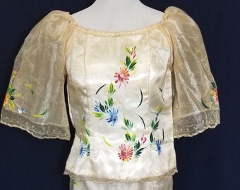 FILIPINIANA DRESS Embroidered and Beaded MESTIZA Maria Clara Baro at ...