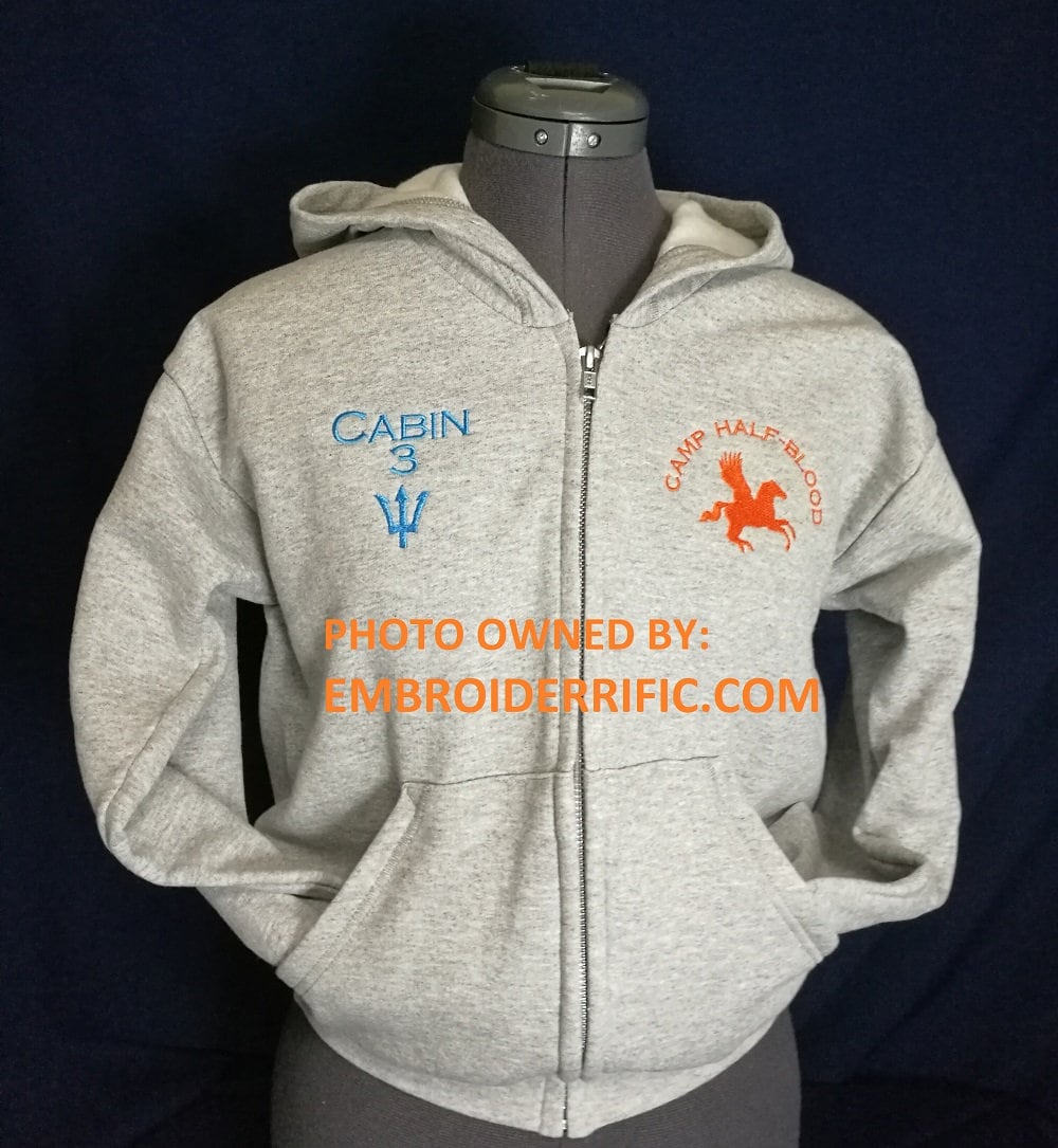 Percy Jackson Camp Half-blood Zip-up Hoodie adult FREE - Etsy
