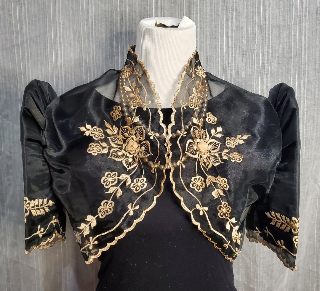 Embroidered Bolero With Butterfly Sleeves Traditional Filipiniana ...