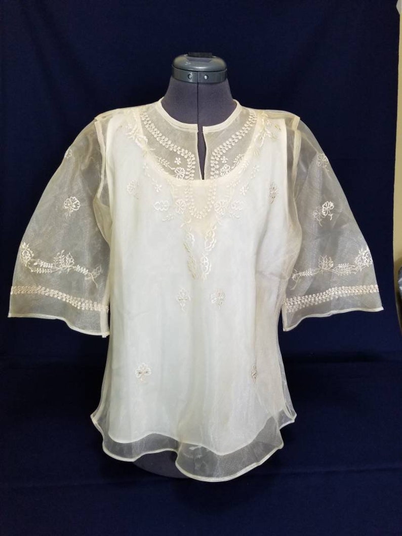 Embroidered Traditional Ladies' Size Filipino Barong Tagalog Brand New ...