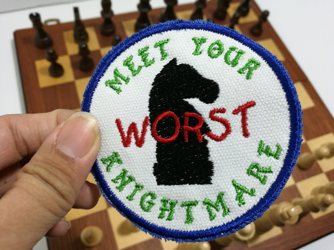 Embroidered Chess Patch Knightmare - Etsy