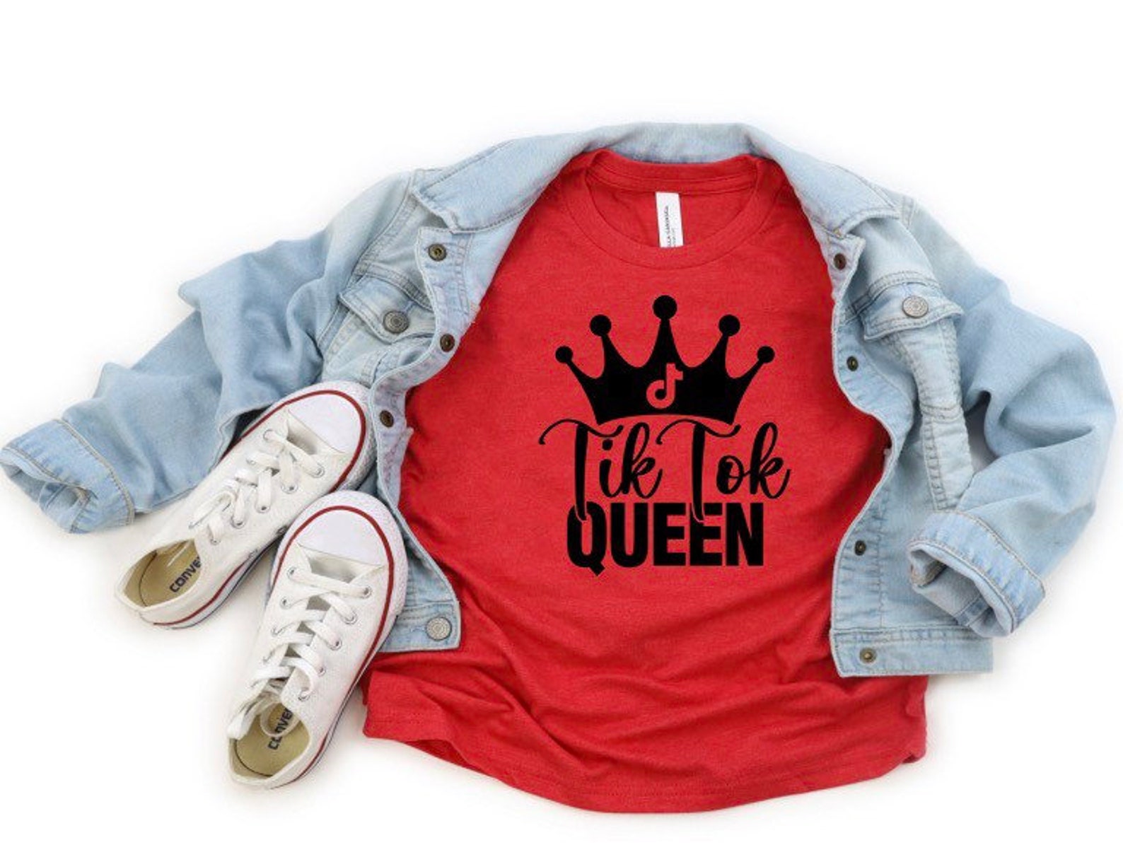 Tik Tok Queen Kid Shirt Tik Tok Famous Tik Tok Videos | Etsy