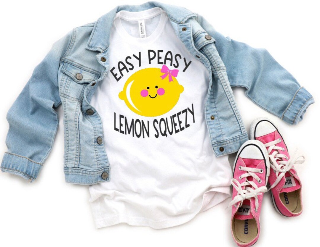 Kid’s Easy Peasy Lemon Squeezy Shirt, Lemon Shirt, Lemonade, Kid Summer ...