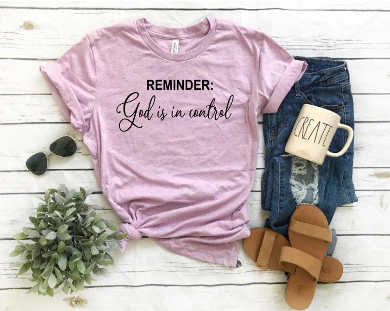 Reminder: God is in Control Shirt Religious Crisis | Etsy