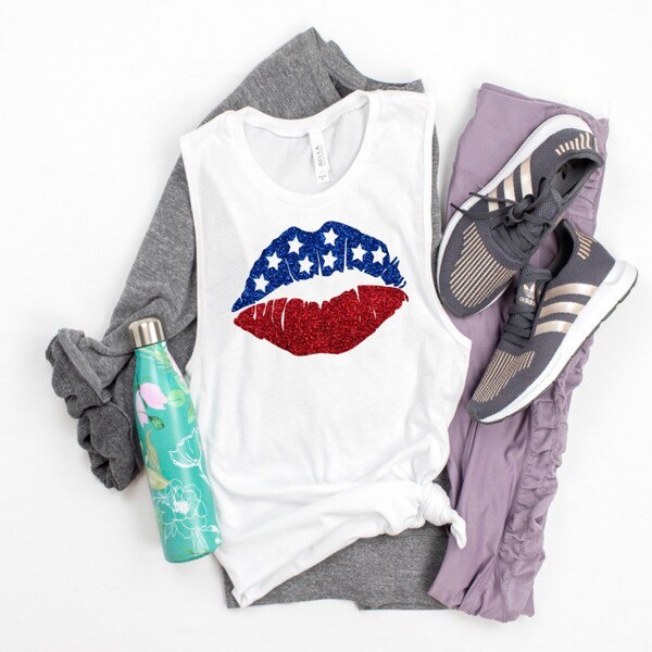 Red White Blue Tank - Etsy