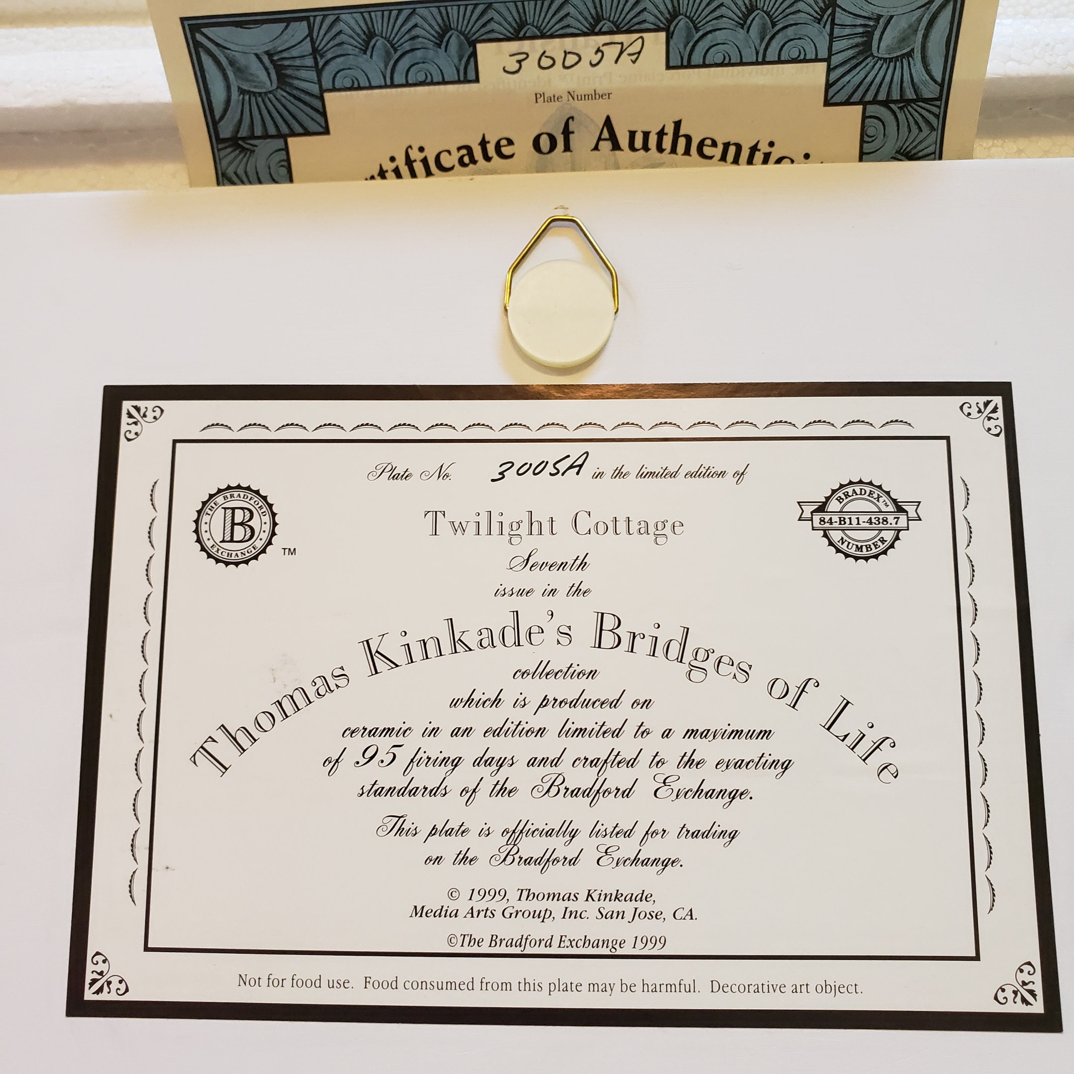 1999 Thomas Kinkade's Bridges of Life Collector Plates Hanging Art 1 8 ...