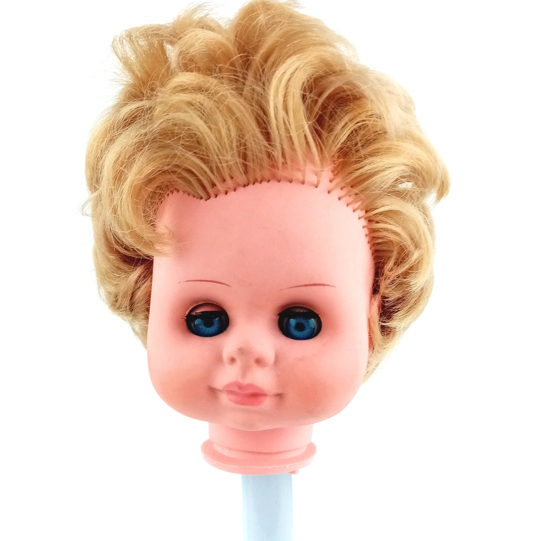 Vintage Doll Head Vinyl Doll Head 1960s Made In Germany Vintage Doll Doll Repair