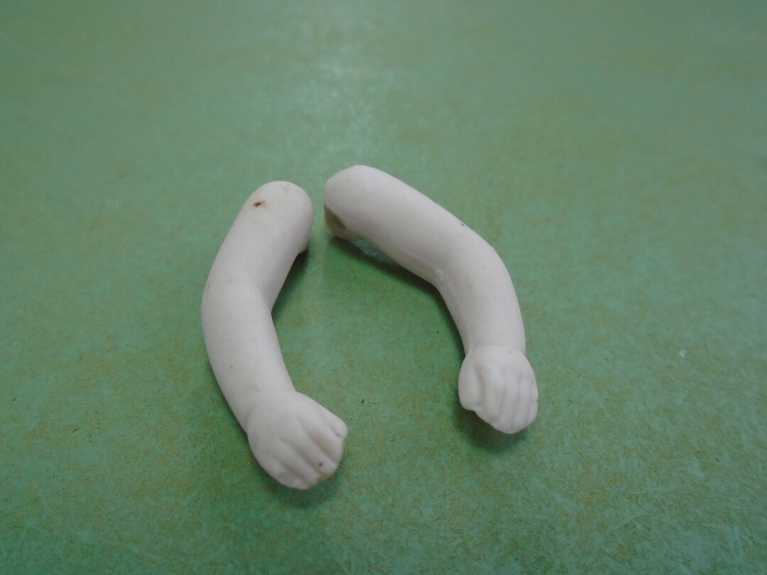 Antique Porcelain Doll Arms, Dollhouse Doll Arms, All Bisque Doll Arms ...