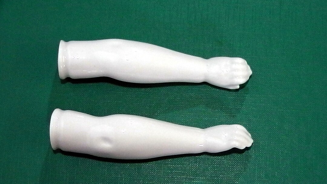 Doll Arms for Antique Dolls, Glazed Doll Arms, to Tie In, 4.6" X 0.9 ...