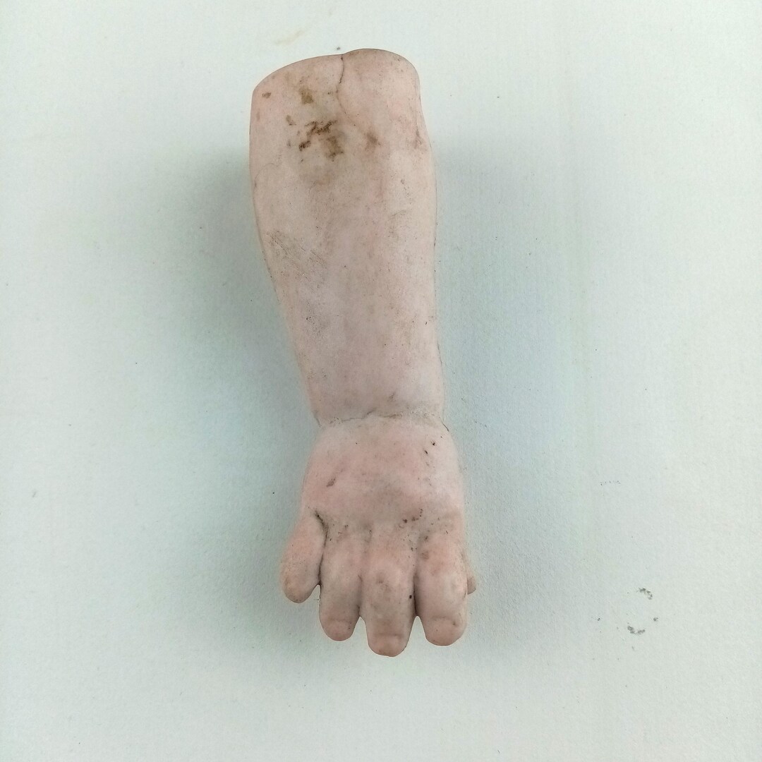 Antique Early German Doll Hand, Child Bisque Lower Arm, Porcelain Doll ...