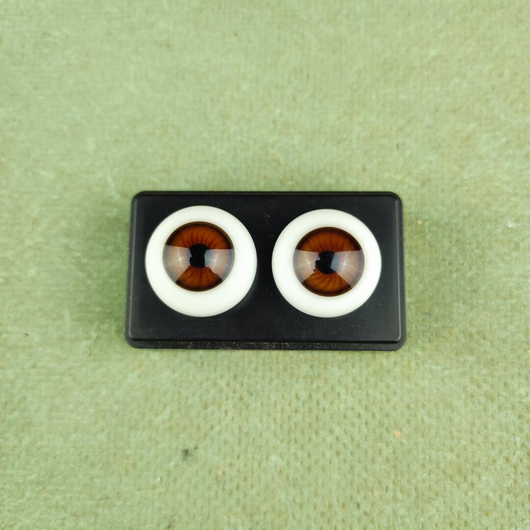 Antique Glass Eyes, Doll Eyes, Dark Brown, Eye Size 0.87"/ 22 Mm, Doll ...