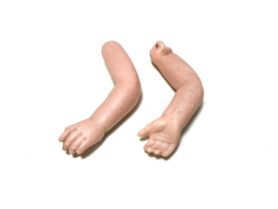 Antique Porcelain Doll Arms, Dollhouse Doll Arms, All Bisque Doll Arms ...