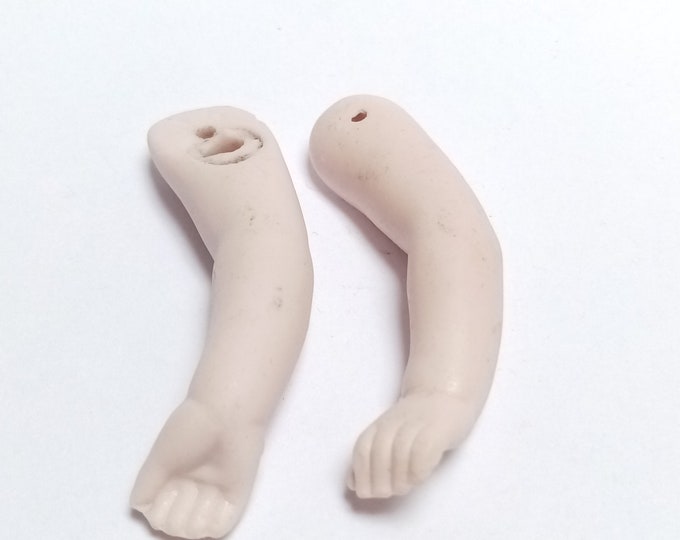 Antique Porcelain Doll Arms, Dollhouse Doll Arms, All Bisque Doll Arms ...