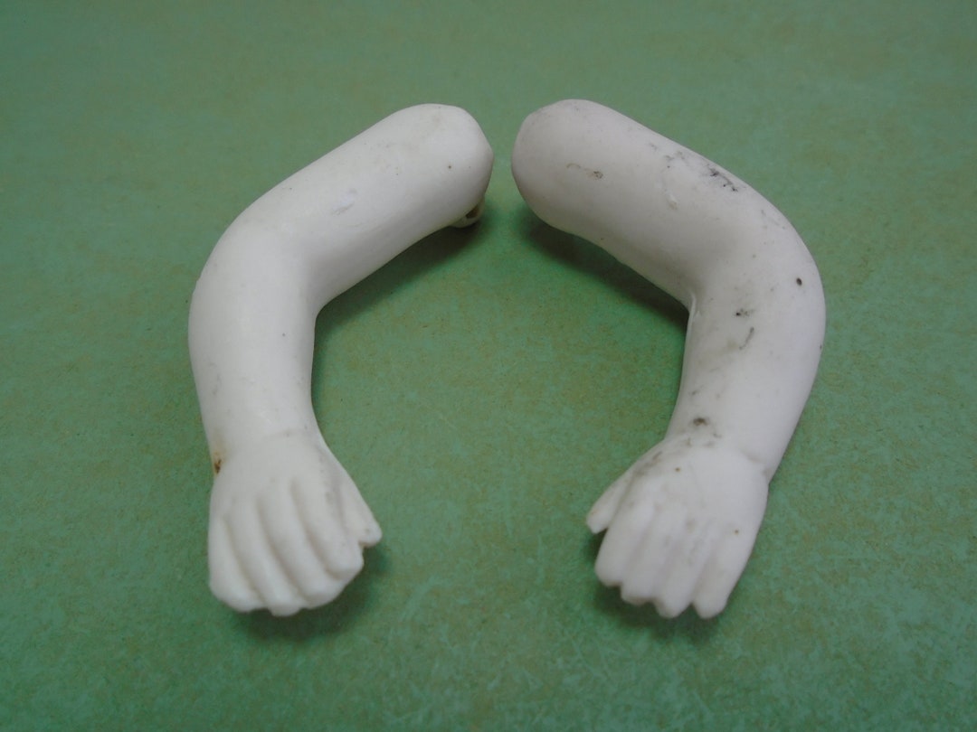Antique Porcelain Doll Arms, Dollhouse Doll Arms, All Bisque Doll Arms ...