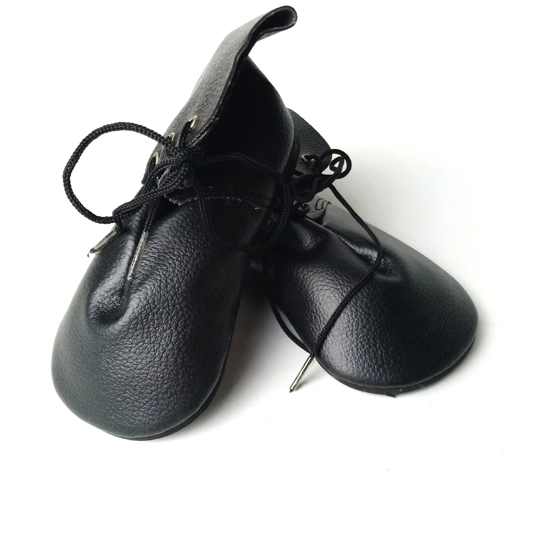 Clown Doll Shoes, Puppet Shoes, Pair of Black Doll Shoes, Patent ...