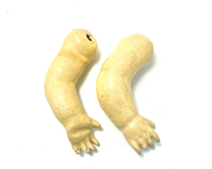Antique Doll Arms, Composition Baby Doll Arms, 5.3", Replacement Part ...